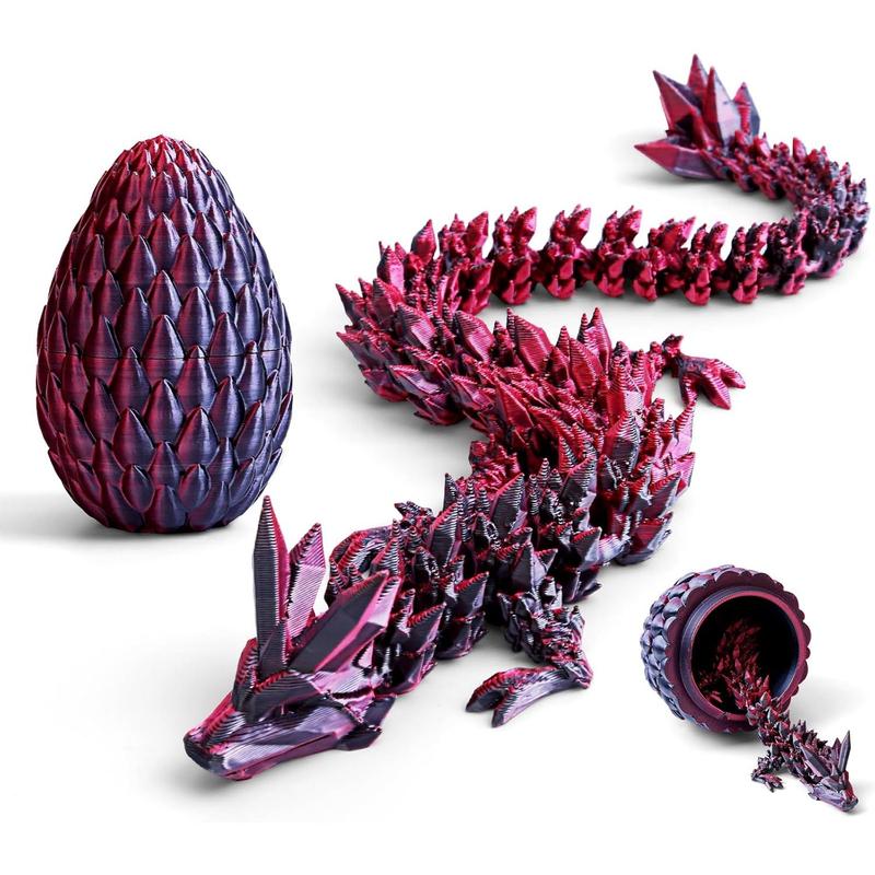3D Printed Dragon Egg, 3D Dragons Eggs with Dragon Inside, Crystal ...
