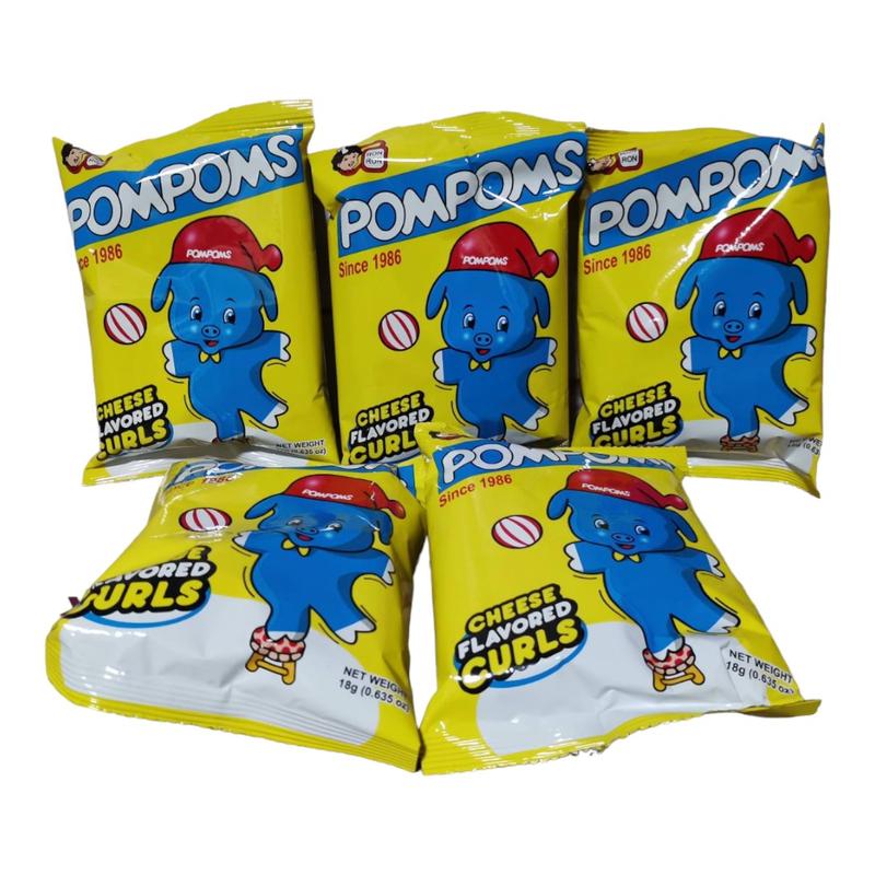 5 Packs of Pompoms Cheese Curls 18 grams - TikTok Shop Philippines