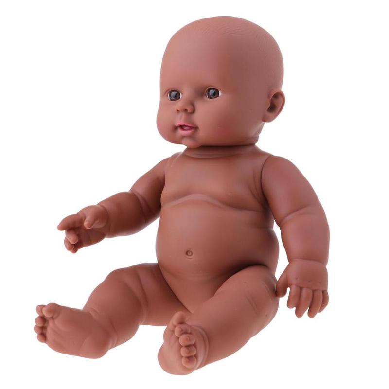 Black 30cm Newborn baby Girl Doll Kids Sleeping/Bath Play - TikTok Shop ...