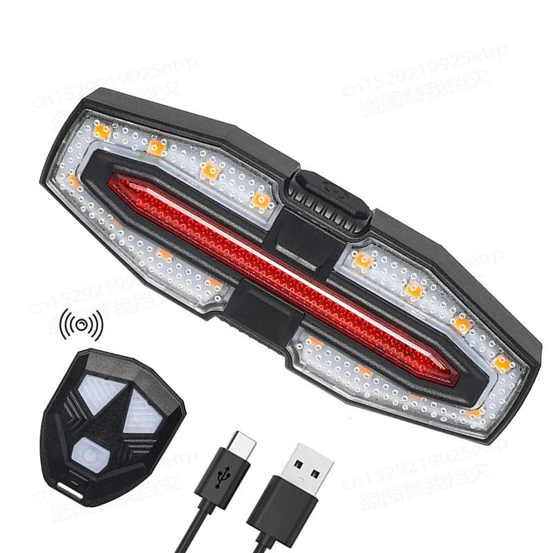Bike Tail Light with Turn Signals Wireless Remote Control Waterproof ...