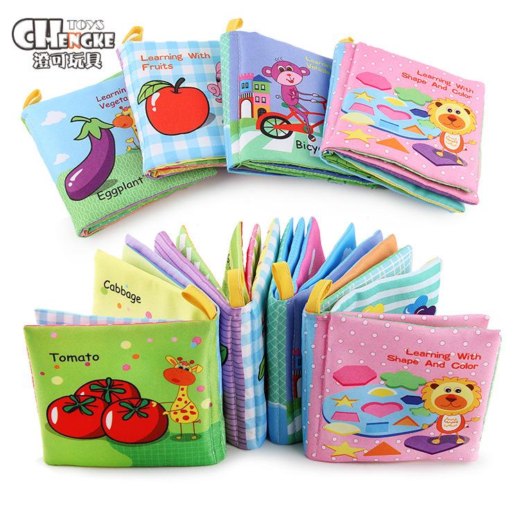 Foreign Trade Babies' Cloth Book Early Education Toys Baby English ...
