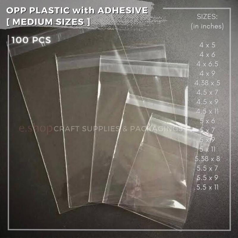 OPP Plastic with Adhesive Clear Plastic Packaging - Medium Sizes ...