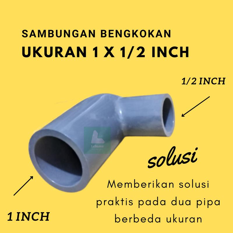 Knie Pipa Pvc Ukuran 1 X 1/2 Inch Sambungan Fitting Elbow Keni - Shop ...