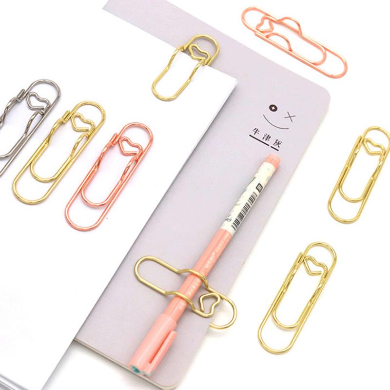 15pcs /Bag The Mini Heart Clip Bookmark Metal Paper Clips Ne - TikTok ...
