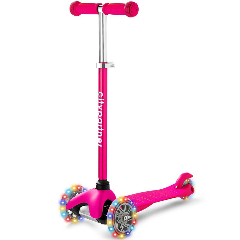 3-wheel Led Kick Scooter - Adjustable Height Lean-to-steer For & Ages 3 ...