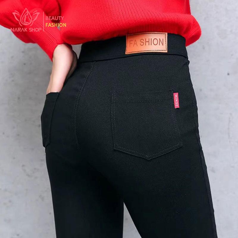Seluar Jeans Kurus Pinggang Tinggi, Untuk Wanita, Warna Hitam, - TikTok ...
