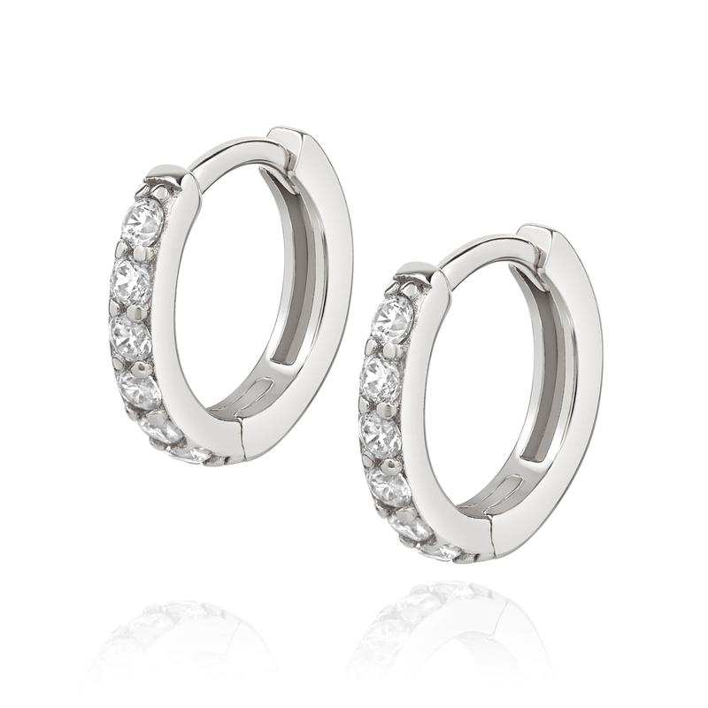 (Silver) Cressida Reversible Hoops - TikTok Shop Singapore