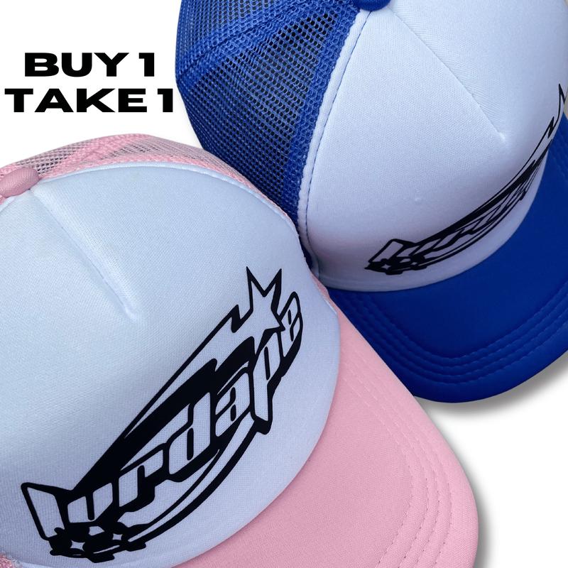 Buy 1 Take 1 Trucker Hat y2k Design Couple Caps Mesh Cap Net - TikTok ...