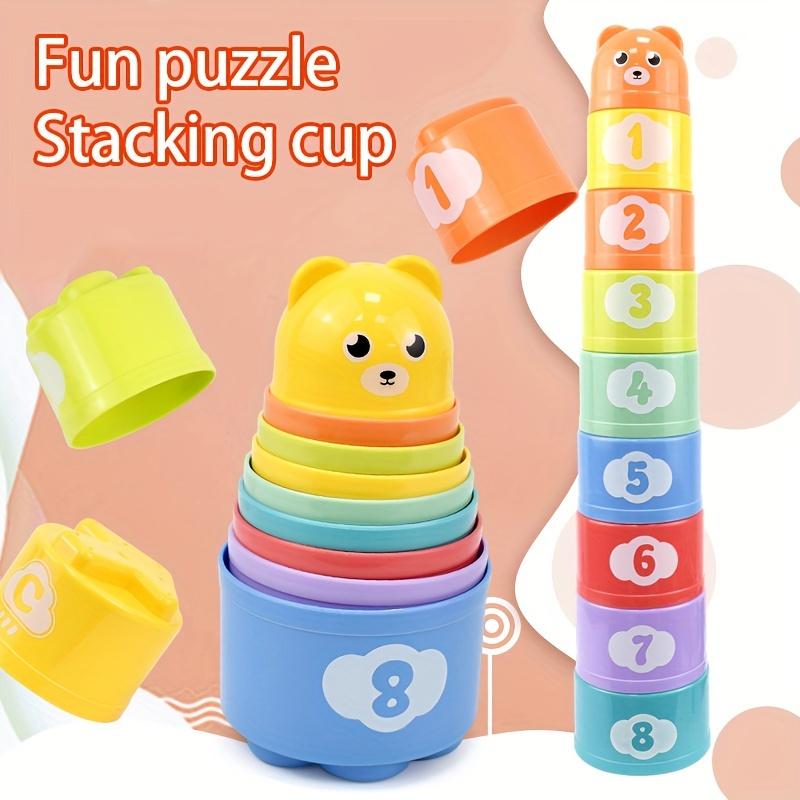 Random Color Children's Educational Stacking Cups, Rainbow Tower ...