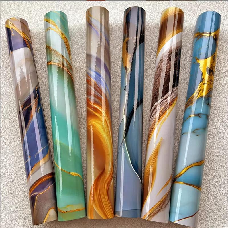 New 40cm Wall Stickers Oil Proof Marble PVC Wallpaper Removable ...