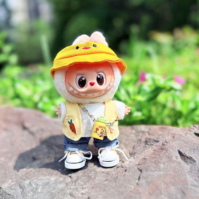 Labubu doll clothes, labubu little yellow duck carrot travel clothes ...