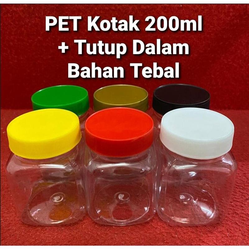 Harga 10pcs Toples KOTAK 200ml + Sumpal | Toples 200ml - Shop | Tokopedia