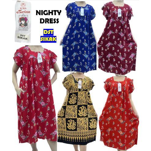 NIGHTY Baju Tidur Batik /Gaun Nighty Dress Batik Perempuan Marrisa ...