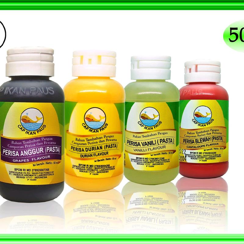 ( Paket 6 Pcs ) Perisa Pasta Cap Ikan Paus 50 ML l Pewarna | - Shop ...
