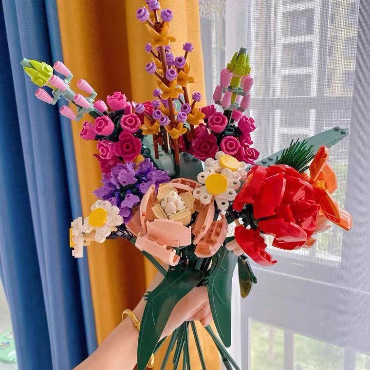 Building Blocks Bouquet Set Preserved Fresh Flower Building Blocks ...