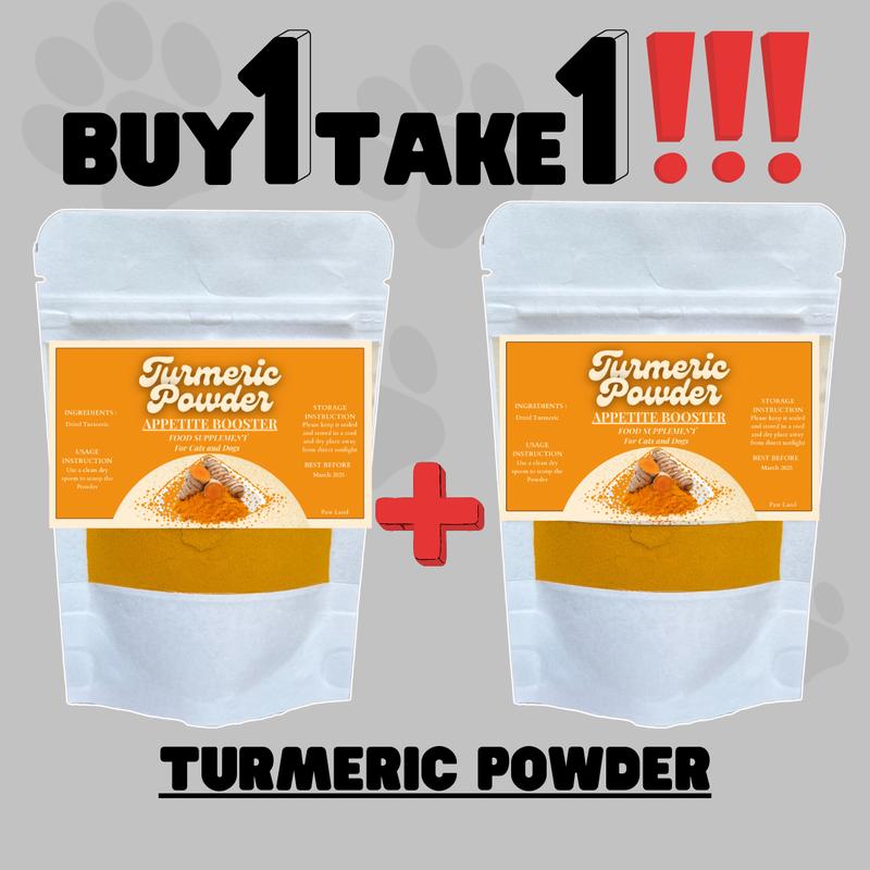 TURMERIC POWDER FOR CATS AND DOGS APPETITE BOOSTER FOOD TOPPERS ...