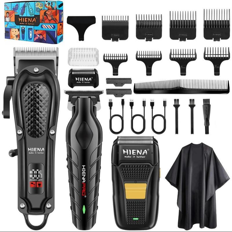 Professional Hair Clipper & Razor Set, 1 Set Rechargeable Cordless ...