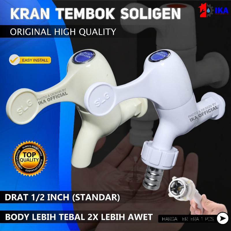 Kran Air PVC Soligen / Kran Tembok Plastik New Soligen 1/2” S3 Kran ...