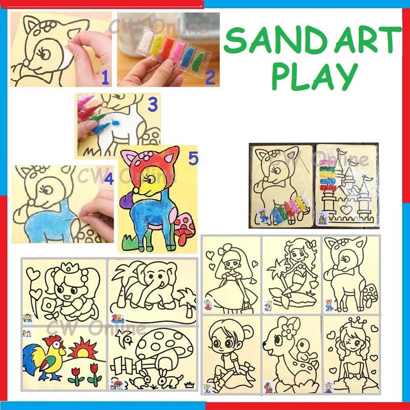 Seni Pasir DIY, Saiz L (Saiz A5, 20.5CM X 15CM), Reka Bentuk - TikTok ...