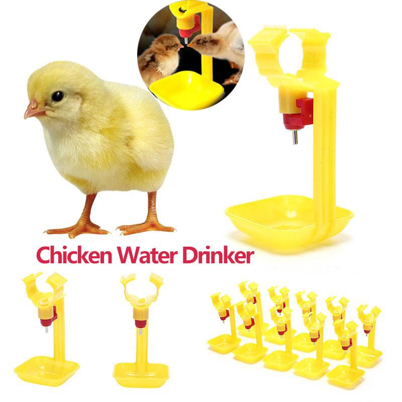 10pcs poultry chicken duck hanging drinking water nipple drinker ...