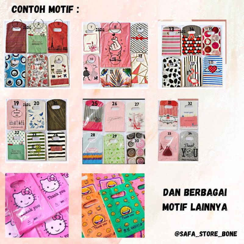 Kantong Kresek Motif Ol Shop ukuran 15x20c cantik, Murah // mix - Shop ...