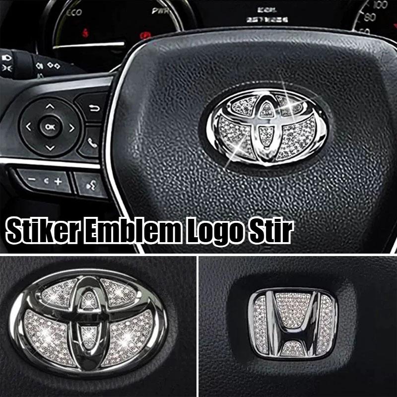 Stiker Emblem Logo Stir Mobil Bling Car Steering Wheel Diamond - Shop ...