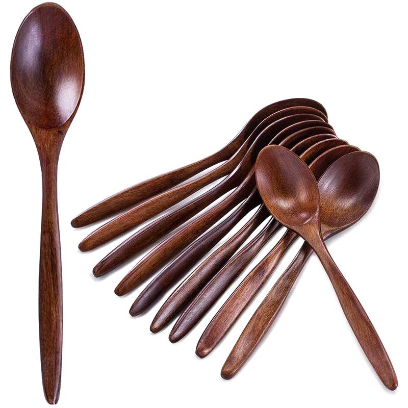 Sudu Kayu, Set 10 PCS, Sudu Sup Kayu, Pemegang Panjang, Sudu - TikTok ...