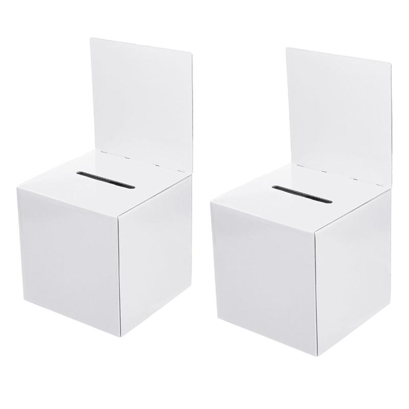 2Pcs Ballot Box Donation Box with Removable Header Board Suggestion ...