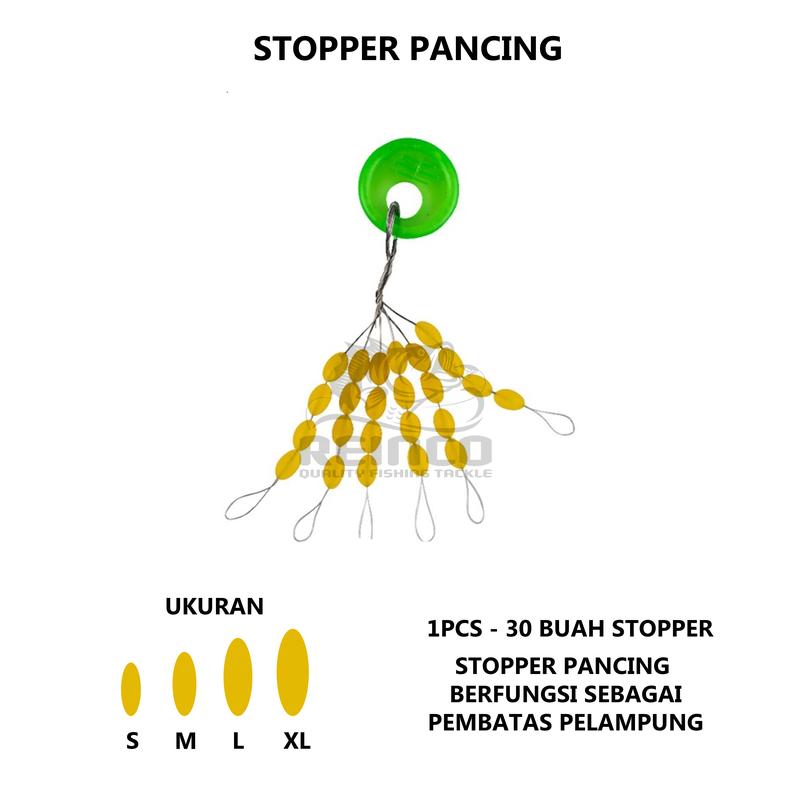 Stopper Pancing Kuning Ukuran S M L XL Pembatas Pelampung Lure - Shop ...