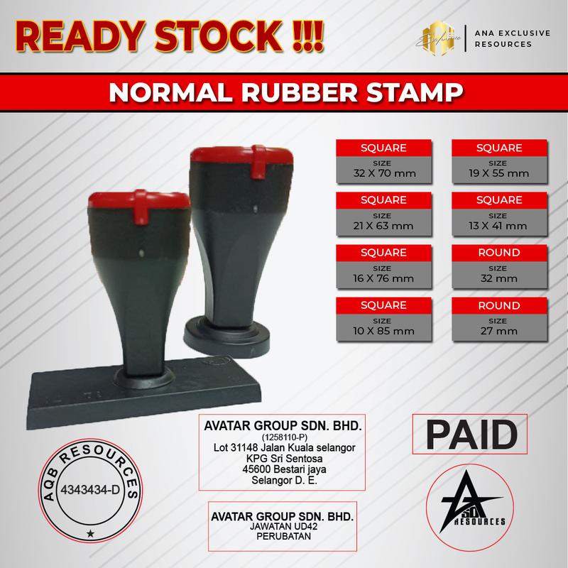 Stamp Normal / Cop KAYU Getah Biasa *SAME DAY DELIVERY* (READY - TikTok ...
