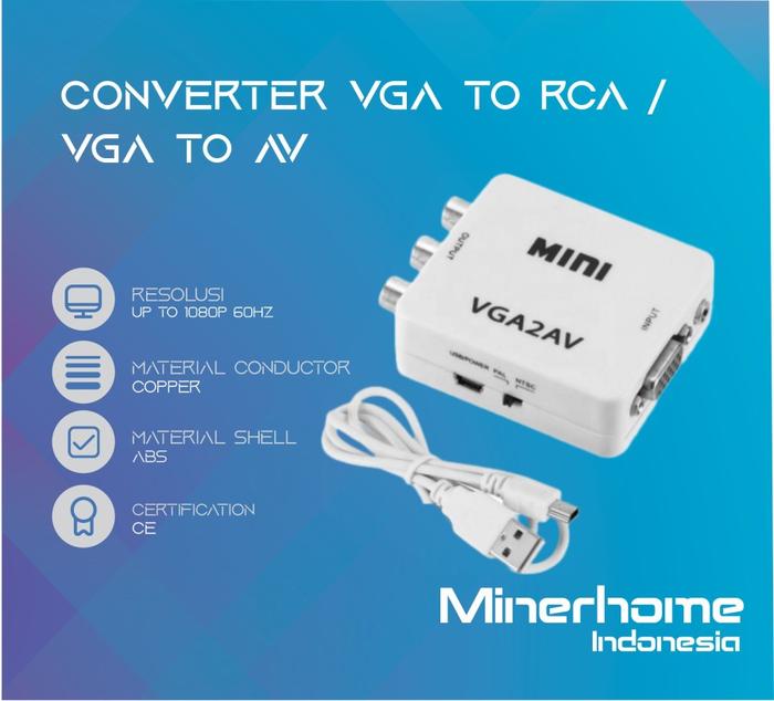 Promo Converter Adapter VGA to RCA / VGA to AV High Quality - Kota ...