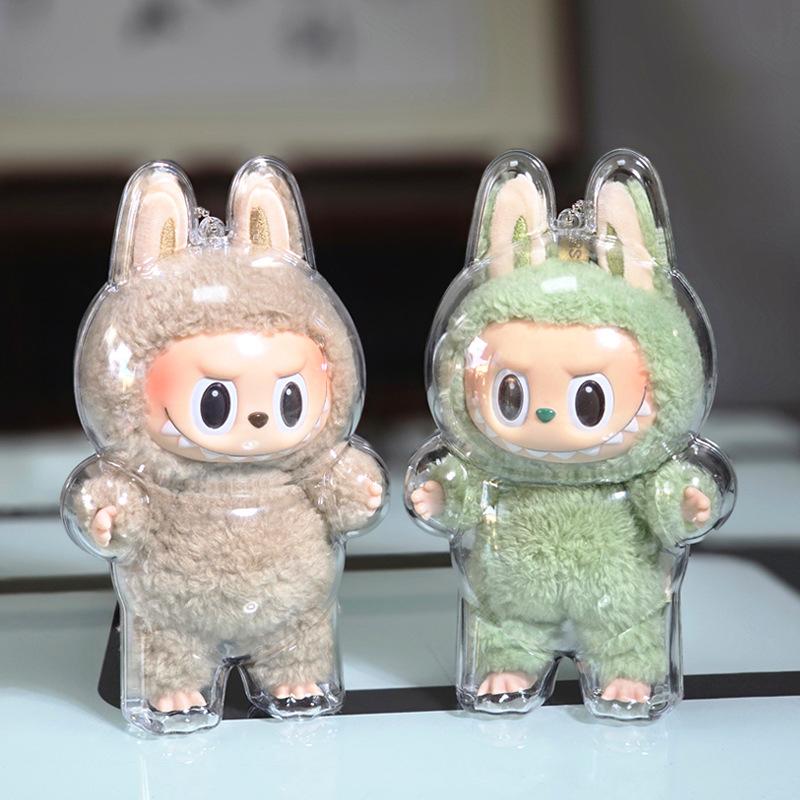 (without labubu)Labubu protective shell protective case, transparent ...
