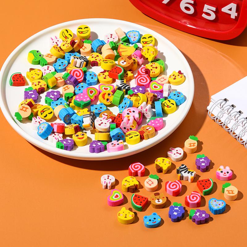 300 Pieces Mini Erasers for Kids Bulk Small Animal Fruit Pencil Erasers ...