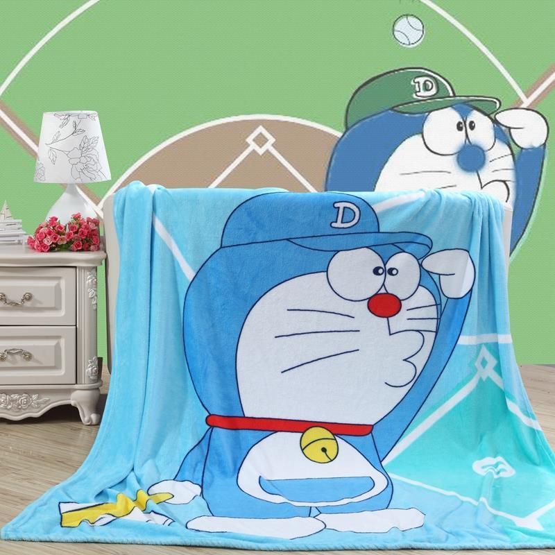 Selimut Flanel Kartun, Rekaan Doraemon dan Pokonyan, Sesuai untuk ...