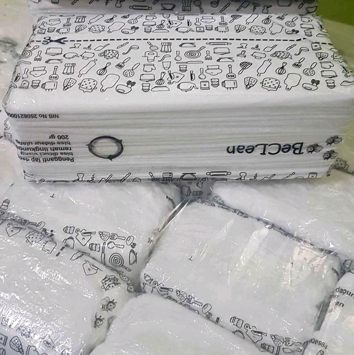 Tisu dapur serbaguna 200gr uk 20x20 6pcs(be clean lipat) - Shop | Tokopedia