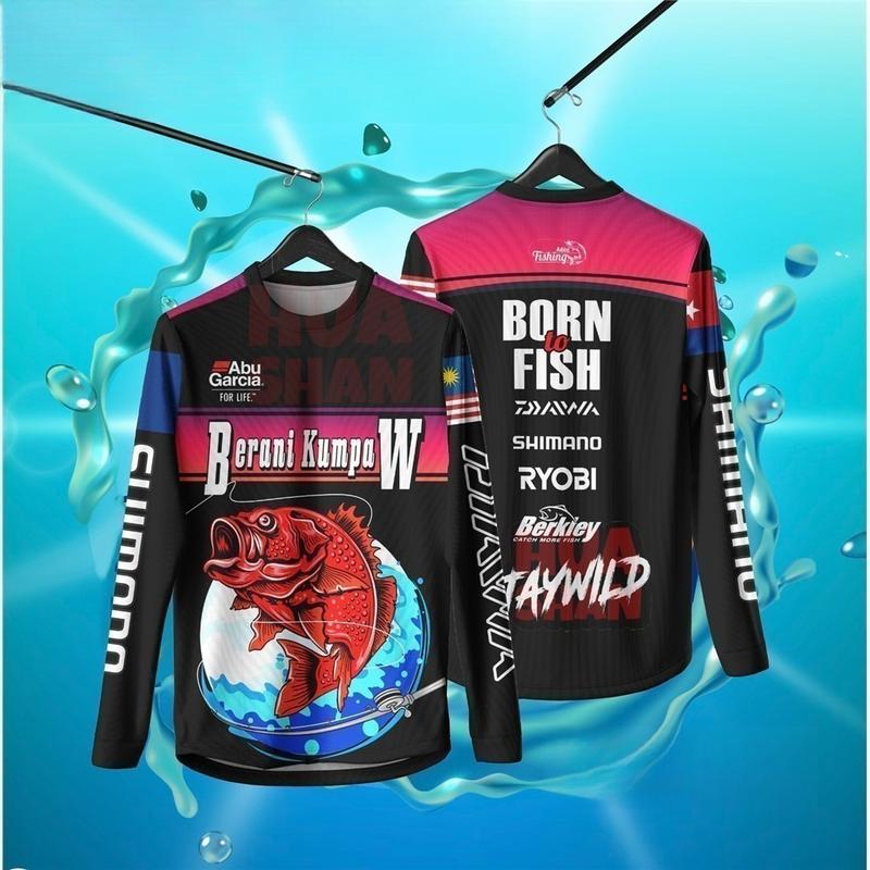 New Baju Pancing Long Sleeve Fully Sublimated 3D Printing Design ...