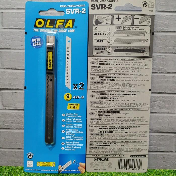 Jual OLFA SVR-2 Pisau Cuter Casing Stainless Steel 9mm Snap Off Blade ...