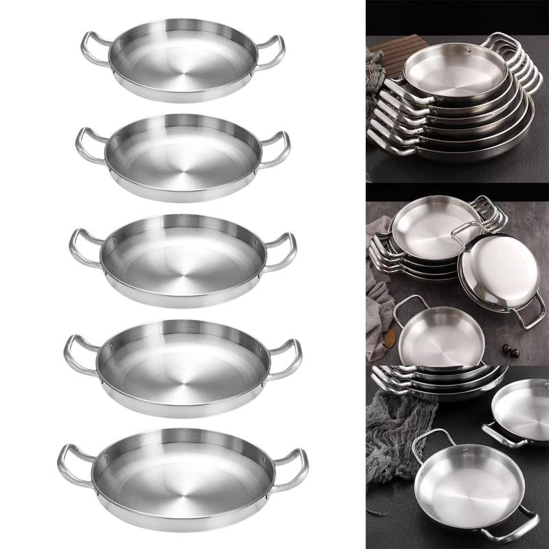 Practical Double Handle Cooking Pans Even Heat Distribution Frying ...