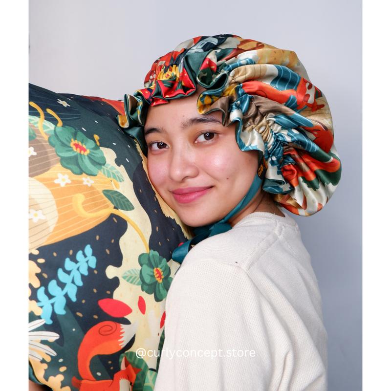 Curly Concept - FOX SERIES - Sleeping Bonnet, Pillowcase, Eye Mask ...