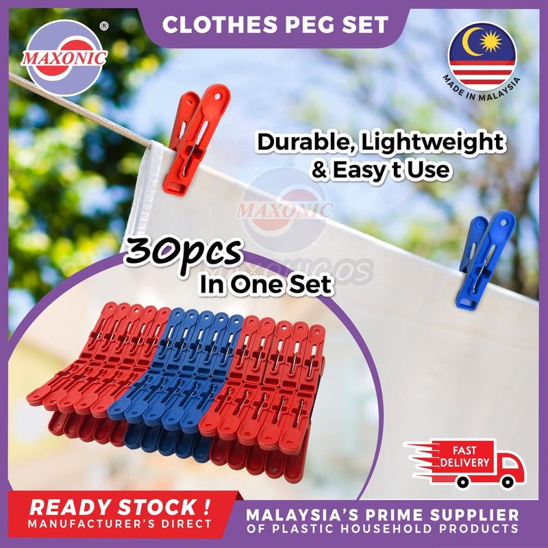 MAXONIC 30PCS PLASTIC CLOTHES PEG | CLOTHES CLIP | HANGERS PEG - TikTok ...