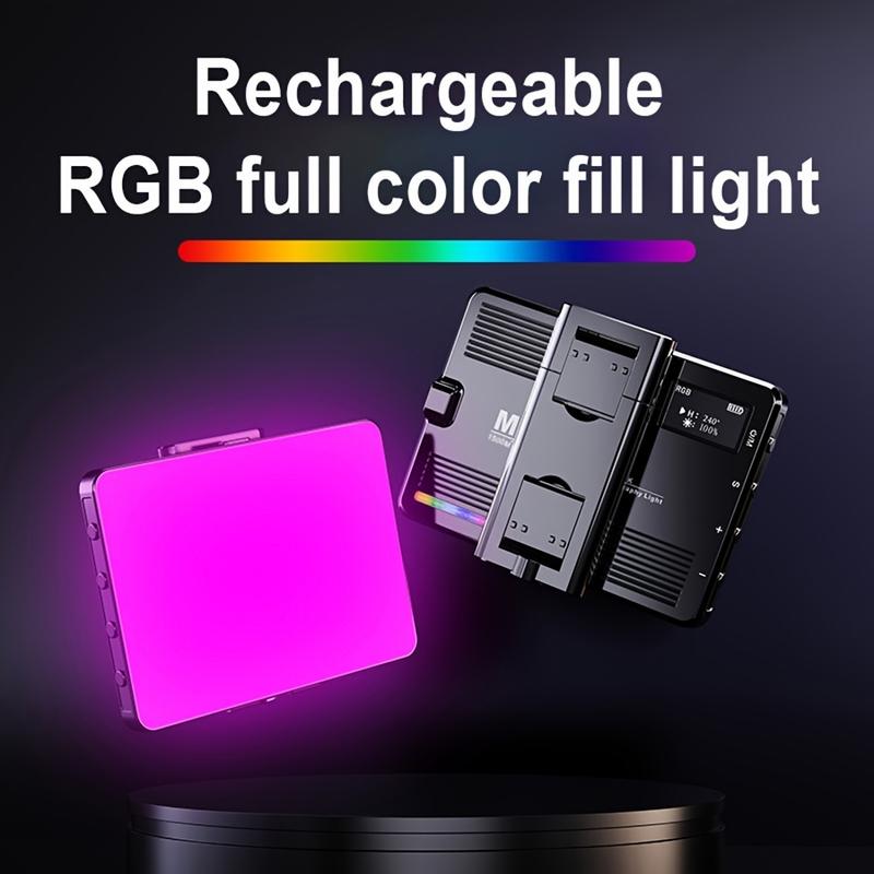 1pc RGB Fill Light, Portable LED Camera Light Panel 0-360 Full - TikTok ...