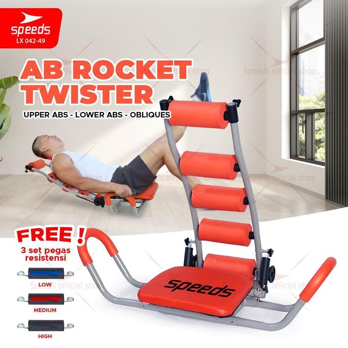 Promo SPEEDS Balance Power Ab Rocket Set Pegas Resistensi Latihan Abs ...
