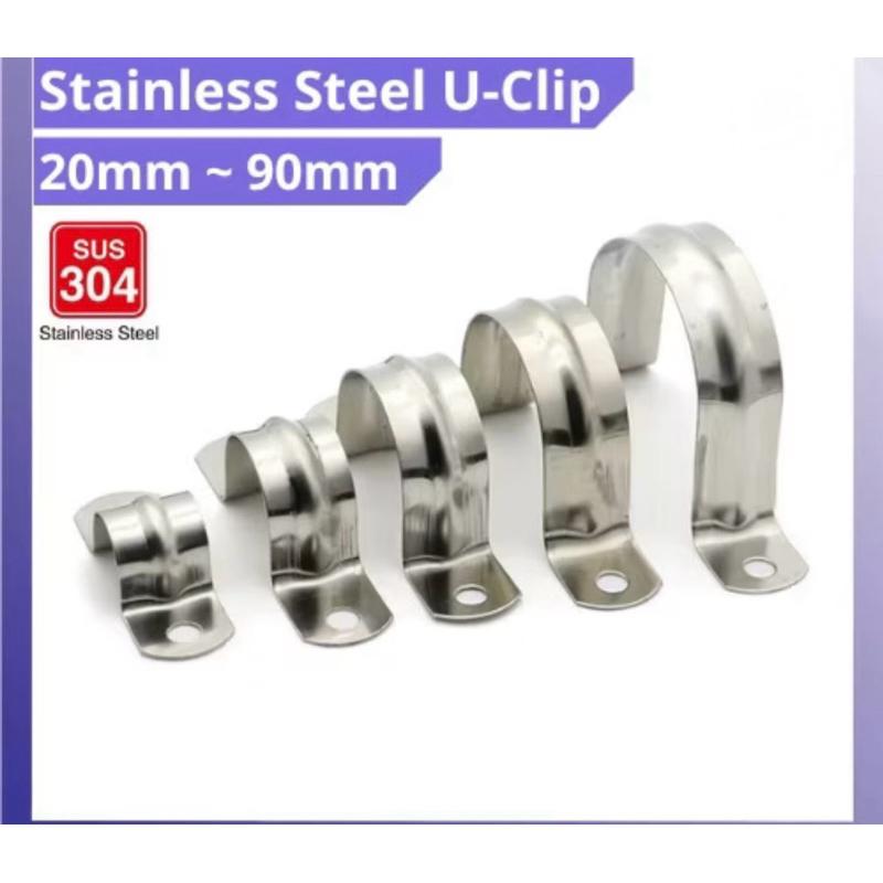 304 Stainless Steel High Quality 20mm-110mm U Clip for PVC Pipe ...