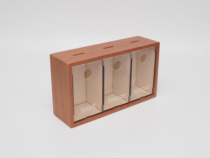 Wooden & Acrylic Money box Tabung Kayu Tabung Estetik (made - TikTok ...