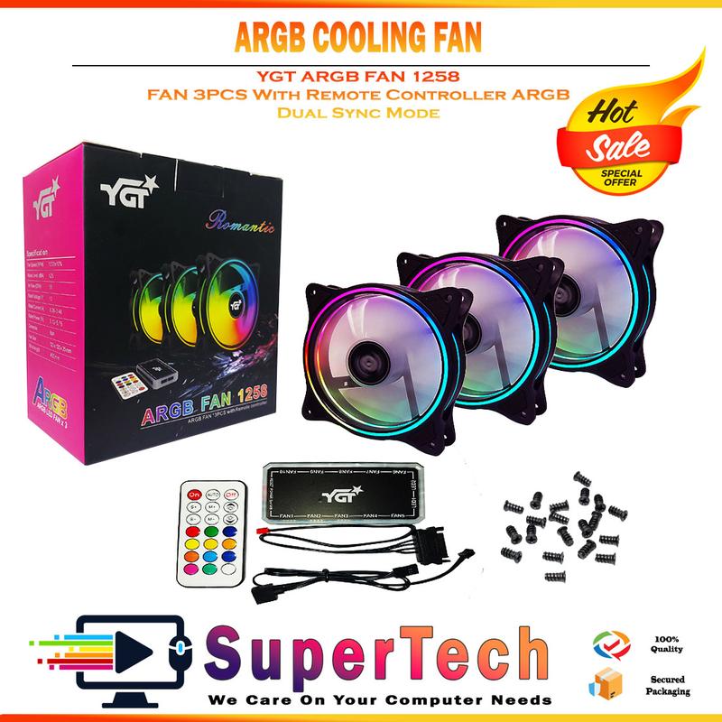 YGT ARGB FAN 3 IN 1 KIT Romantic Series #1258/120MM Cooling fan ...