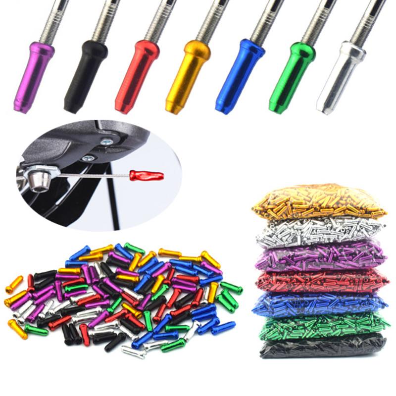 50pcs Aluminum Bicycle Brake Wire End Caps Road Bike Brake Cable Cap ...