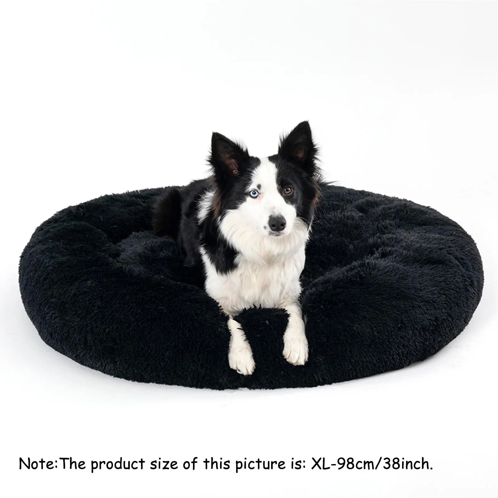 Cat And Dog Plush Bed, 1 Piece Round Soft Fluffy Pet Bed, Comfortable ...