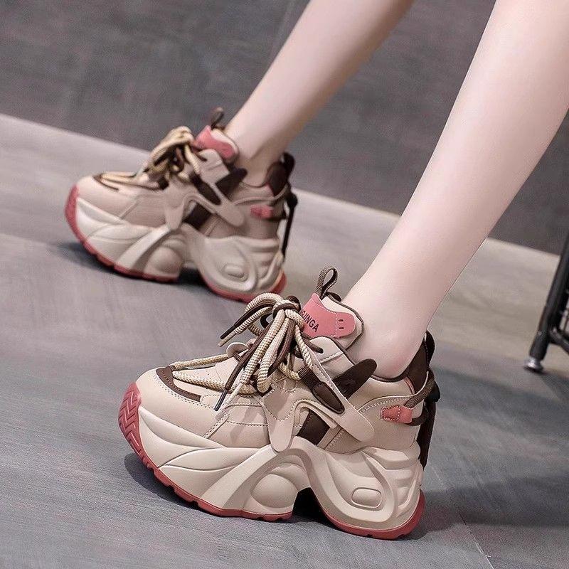 Sneakers Wanita, Sneakers Fesyen, dengan Labuh, Tapak 8 cm, Ketinggian ...