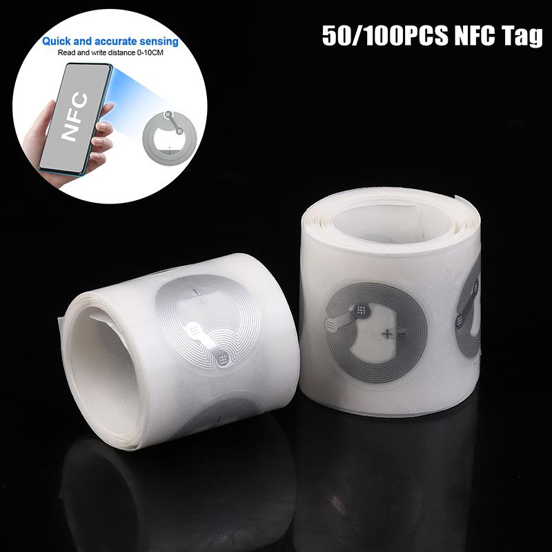 50/100Pcs NFC Tags Nfc215 Chip Label Stickers RFID Electroni - TikTok ...