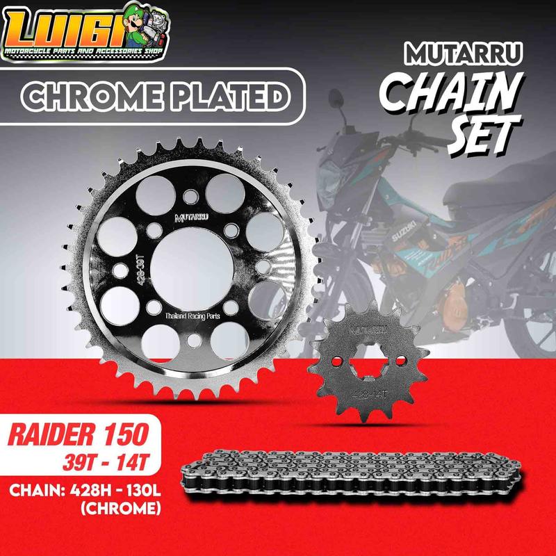 MUTARRU CHAIN SET HEAVY DUTY SILVER SERIES FOR SUZUKI RAIDER - TikTok ...
